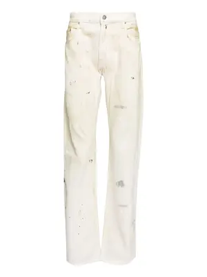 Helmut Lang Painted Low-rise Jeans - Neutrals