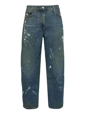 Helmut Lang Painted Wide-leg Jeans - Blue
