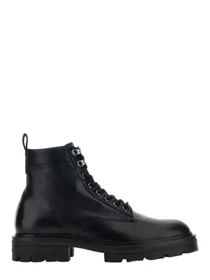 Hogan H673 Leather Boots - Black