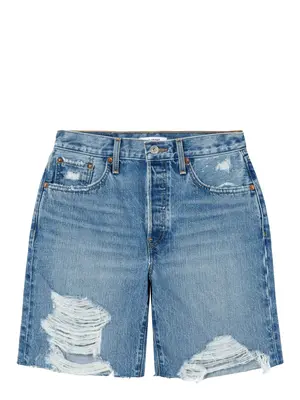 RE/DONE Long Denim Shorts - Blue