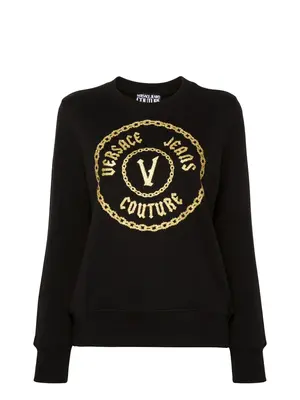 Versace Logo-print Sweatshirt - Black