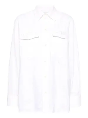 MARINE SERRE Upcycled Twin Pocket Shirt - White
