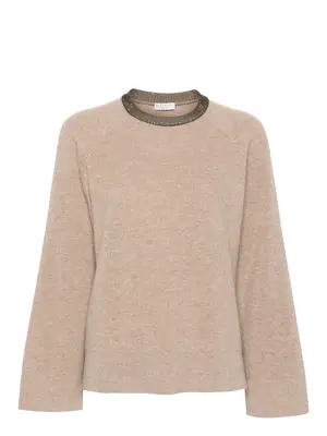 Brunello Cucinelli Ribbed-knit Cashmere Sweater - Neutrals