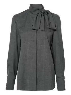 Valentino Garavani Virgin-wool Blouse - Grey