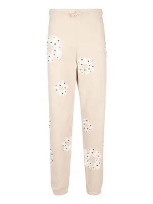 DENIM TEARS Rhinestone Embellished Track Pants - Neutrals