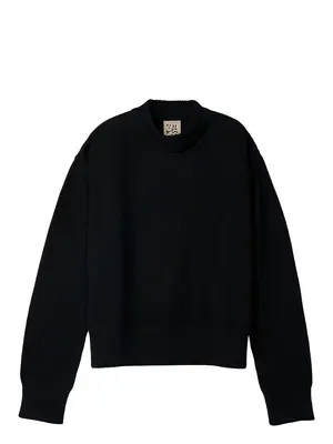 Camper Distressed Knit Sweater - Black