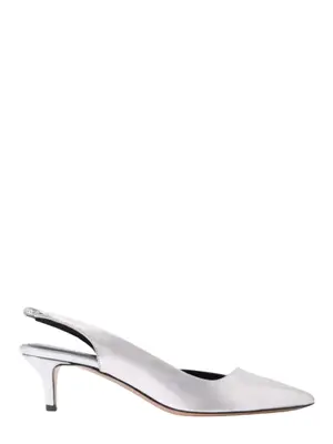 Isabel Marant Piery Mirrored-leather Slingback Pumps - Silver