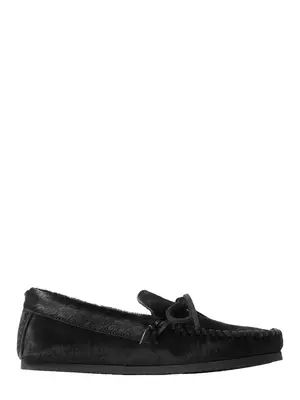 Isabel Marant Fitza Calf Hair Loafers - Black