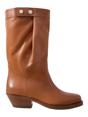 Isabel Marant Ademe Leather Ankle Boots - Brown
