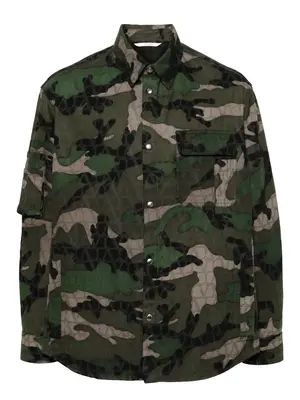 Valentino Garavani Camouflage-pattern Jacket - Green