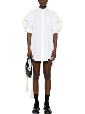 Sacai Poplin Mini Dress - White