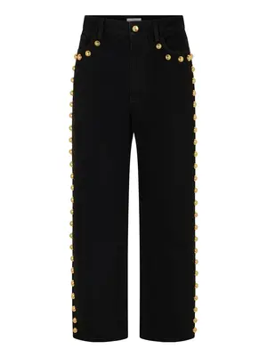 Rabanne Wide-leg Jeans - Black