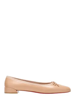 CHRISTIAN LOUBOUTIN Sweetie Jane Leather Ballerina Flats - Blush