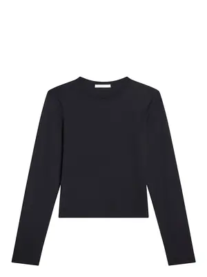 Helmut Lang Slim Fit Long-sleeve Logo Tee - Black