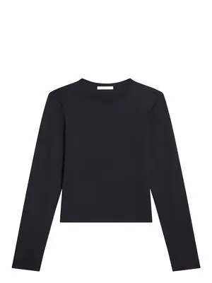Helmut Lang Helmut Lang Slim Fit Long-Sleeve Logo Tee Black