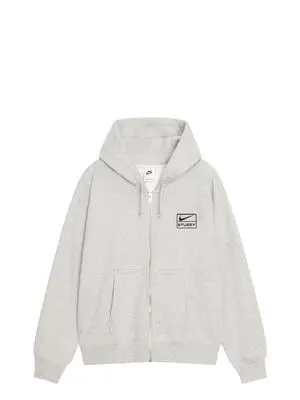 StÜssy X Nike Fleece Zip Hoodie - Grey Heather