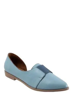 BUENO Brenda D'orsay Leather Flats - Denim