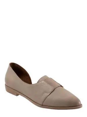 BUENO Brenda D'orsay Leather Flats - Grey