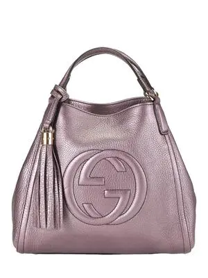 Gucci Leather Soho Convertible Shoulder Bag - Purple