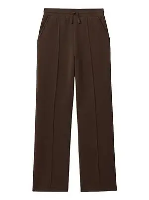 REISS Wide-leg High-rise Stretch-jersey Jogging Bottoms - Chocolate