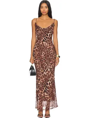 SNDYS Skin Maxi Dress - Leopard