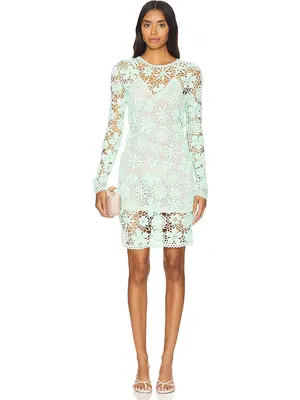 AKNVAS X Sydney Crochet Mini Dress - Sage Green