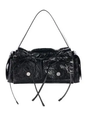 Acne Studios Acne Studios Multipocket Crinkled Leather Baguette Black