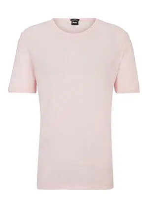 BOSS Short-sleeve Linen T-shirt - Pink