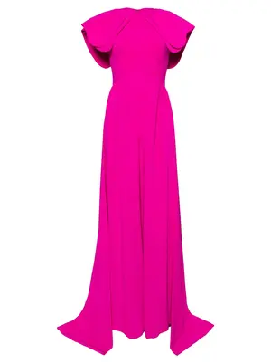 SAIID KOBEISY Crepe Jumpsuit With Overskirt - Pink