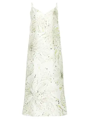 SAIID KOBEISY Printed Mikado Dress - Green