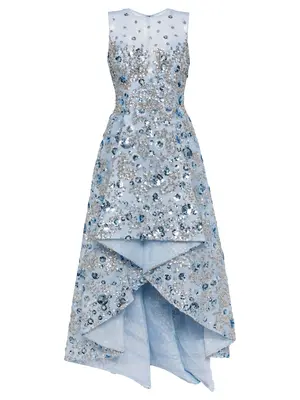 SAIID KOBEISY Sequin-embellished Tulle Dress - Blue