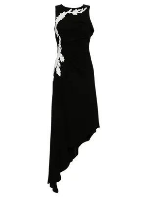 SAIID KOBEISY Embroidered Gown - Black