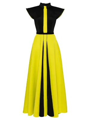 SAIID KOBEISY Neoprene Gown - Yellow