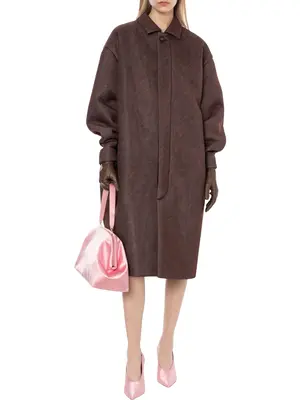 Philosophy Di Lorenzo Serafini Mélange-effect Long Coat - Brown