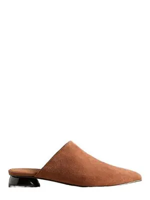 Anthropologie Pointed-Toe Mules Honey Suede
