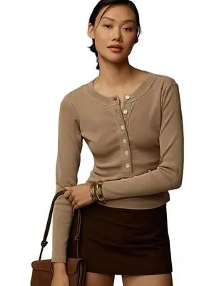 Citizens Of Humanity Varra Henley Top Light Sand