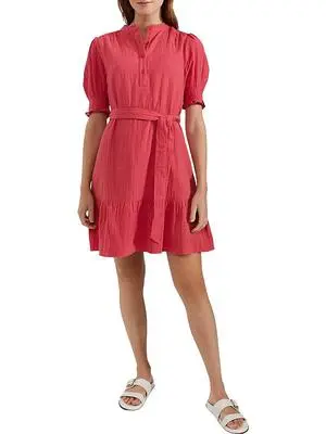 HOBBS LONDON Iza Puff Sleeve Mini Dress - Wild Berry