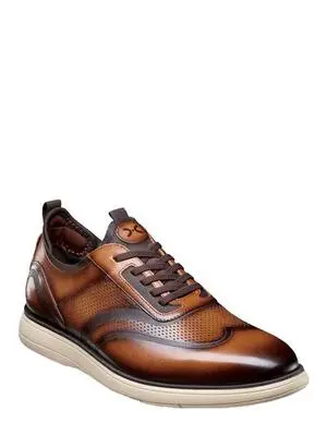STACY ADAMS Edgewood Wingtip Sneaker - Cognac