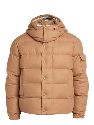 Moncler Vezere Flannel Down Jacket - Open Brown