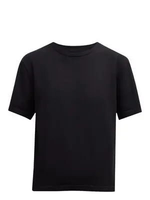 Rails Cotton Cashmere Crewneck T-shirt - Black