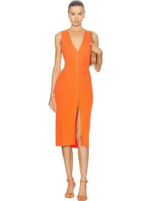 L'Agence Domino Sleeveless Dress - Tangerine