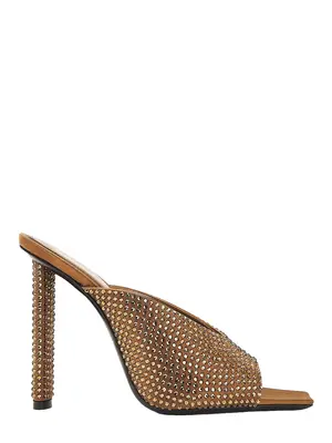 Saint Laurent Sept Mule Sandal - Deep Cognac & Smocked