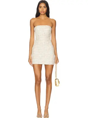 Superdown Nanea Strapless Dress - Cream Multi