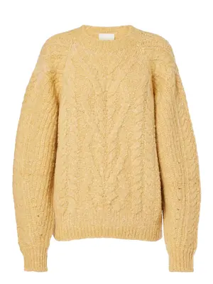 Isabel Marant Kallie Cable-knit Sweater - Yellow