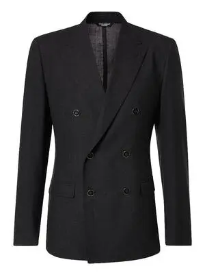 Dolce & Gabbana Double-breasted Wool Suit Jacket - Grey