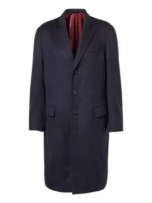 Rubinacci Single-breasted Cashmere Overcoat - Blue