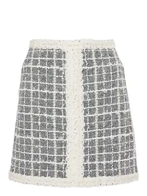 GIAMBATTISTA VALLI Giambattista Valli Checked Wool-Blend Bouclé Miniskirt