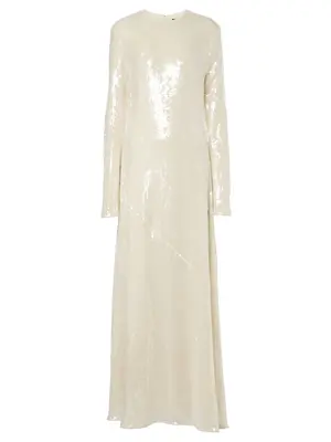 ROTATE BY BIRGER CHRISTENSEN Sequined Gown - White