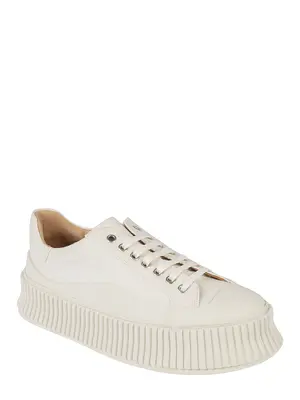 JIL SANDER Leather Sneakers Cloud