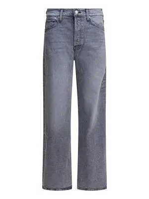 MOTHER Straight Leg Denim Jeans - Grey